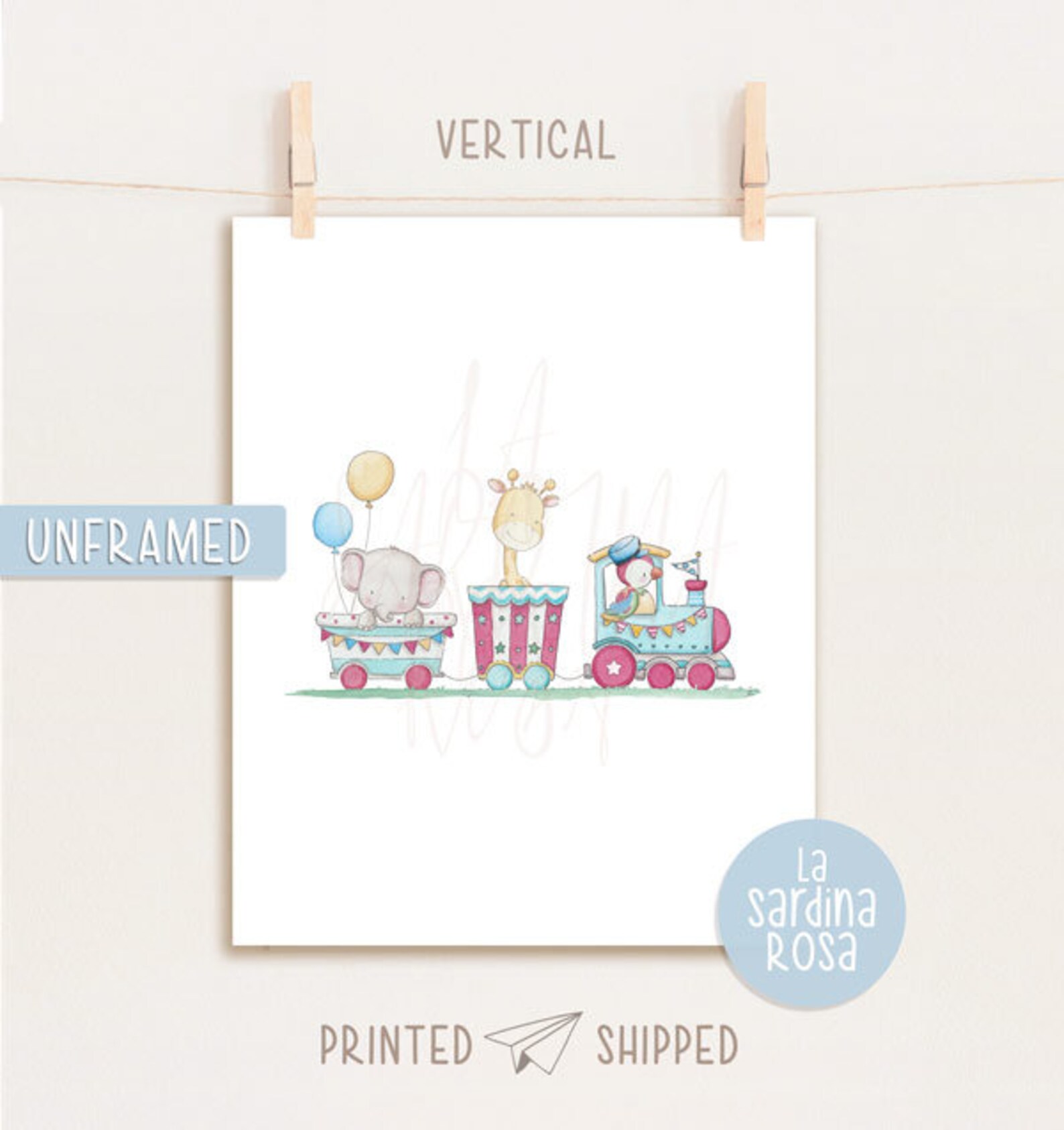 Circus Train Nursery Decor Kids Room Wall Art Circus Theme - Etsy