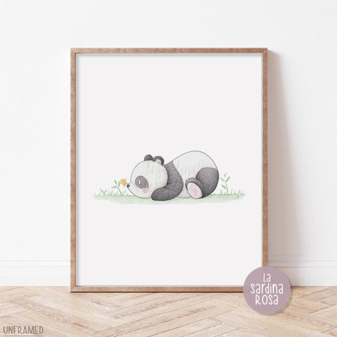 Baby Panda Nursery Print, Jungle Animals Wall Art, Panda Bear Print ...