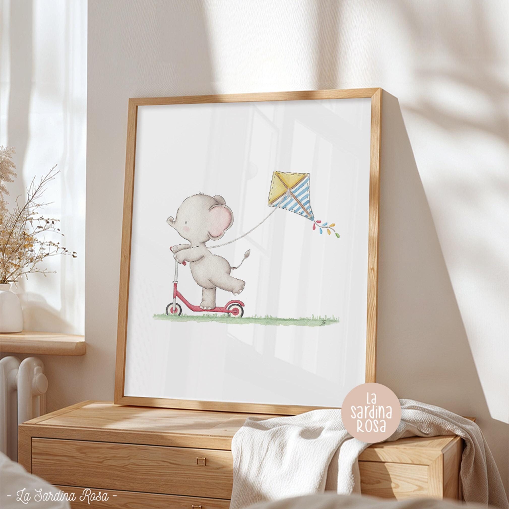 Elephant Nursery Print, Kids Room Decor, Elephant Wall Art, Baby ...