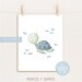 Sea Turtle Art Nautical Nursery Decor Under the Sea Wall - Etsy
