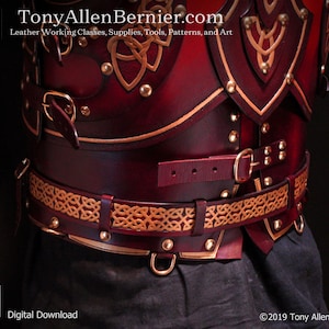 Leather Armor Patterns, Lower Cuirass / Kidney Belt Section Pattern ...