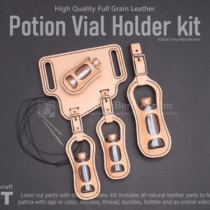 Leather Potion Vial Holder KIT. DIY Leather Craft KIT With Everything ...