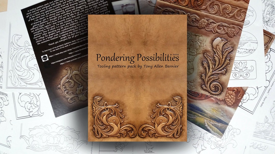 Leather Tooling Patterns, Digital Version of "pondering Possibilities" a Leathercraft Tooling ...