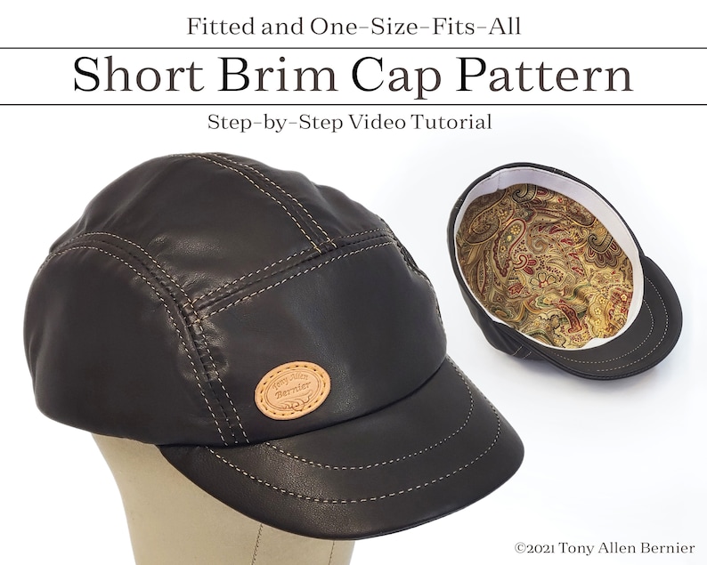 Short Brim Cap Pattern (digital) Hat Pattern - Etsy