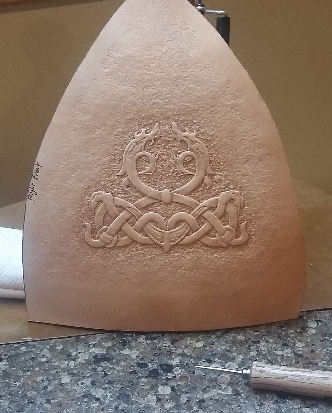 Celtic Dragon Leather Tooling Pattern. Viking Knotwork and Dragon ...