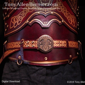 Leather Armor Patterns, Lower Cuirass / Kidney Belt Section Pattern ...
