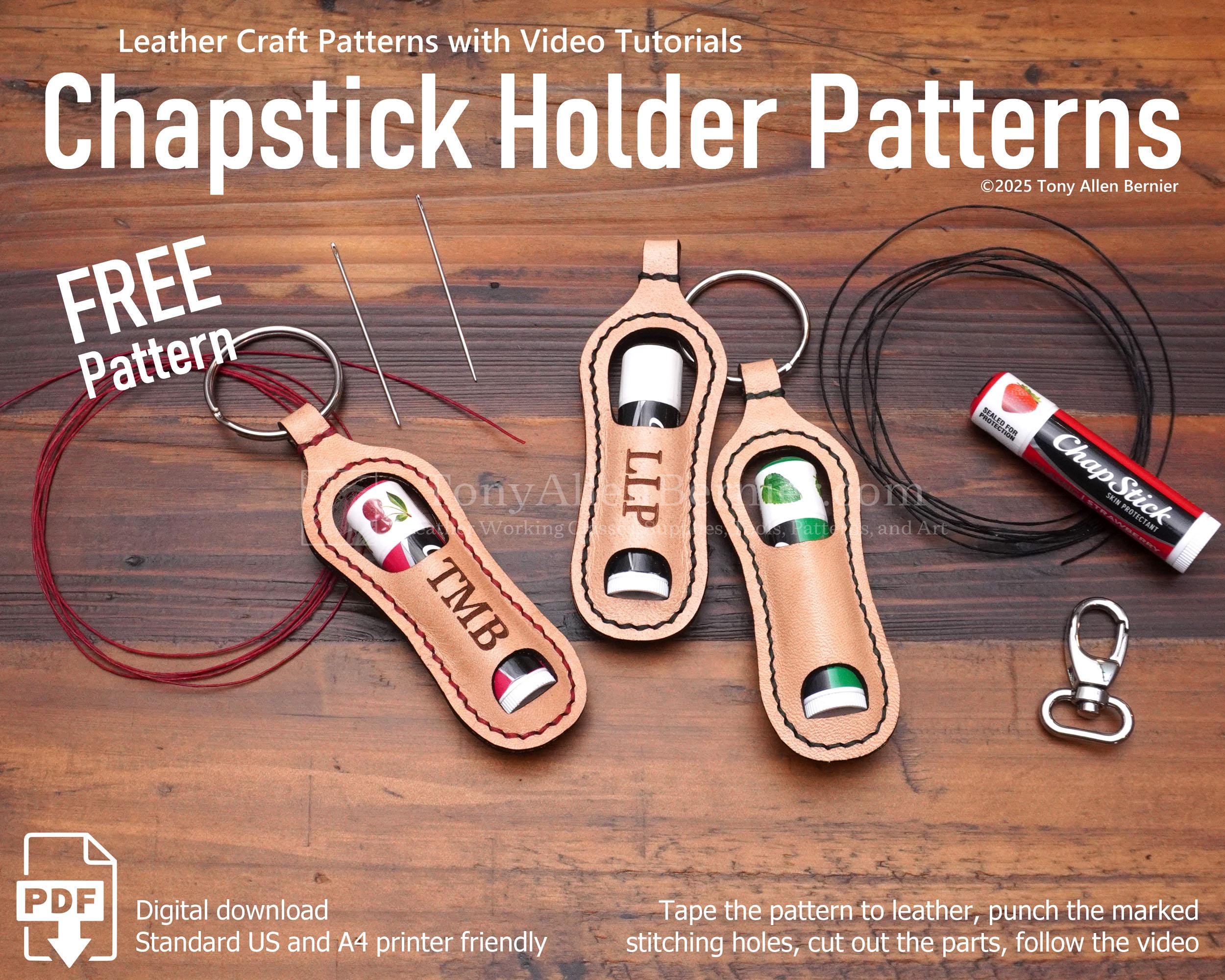 Free Leather Lip Balm and Chapstick Holder Patterns. PDF Leather Craft ...