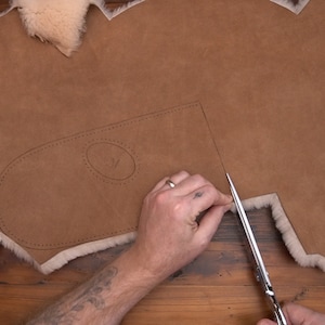 DIY Style Sheepskin Mitten Patterns Leathercraft Kit Patterns and ...