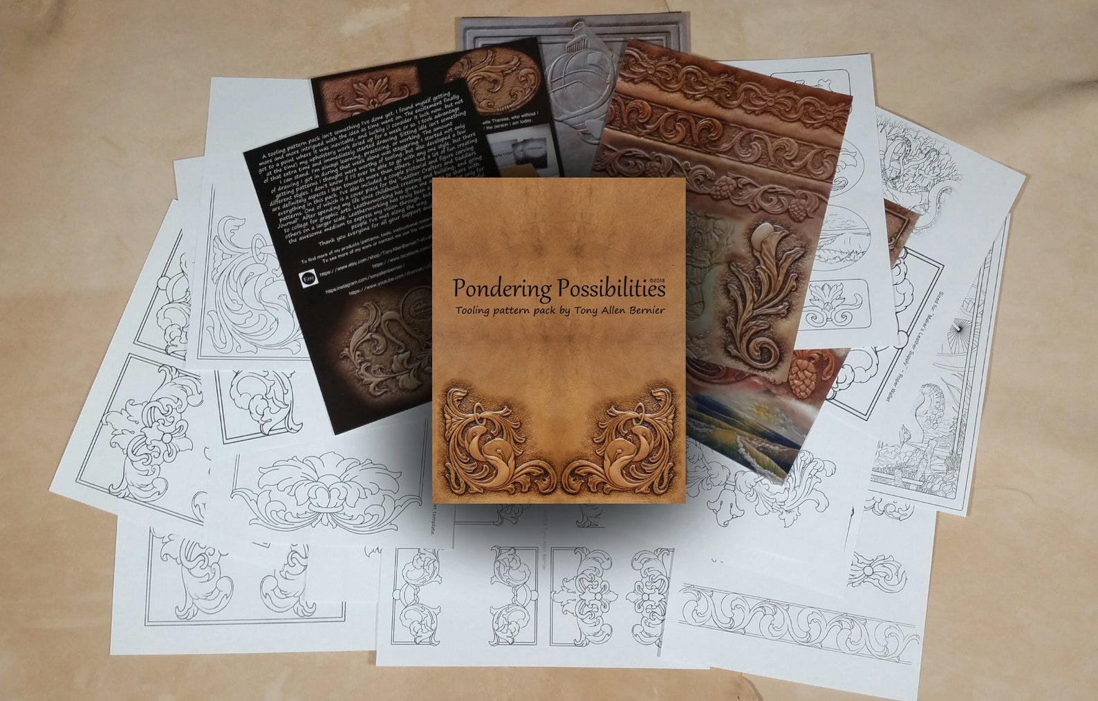 Leather Tooling Patterns Digital Version of My Tooling - Etsy