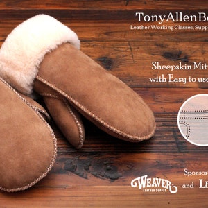 Kit Style Sheepskin Mitten Patterns Leathercraft Kit Patterns and ...