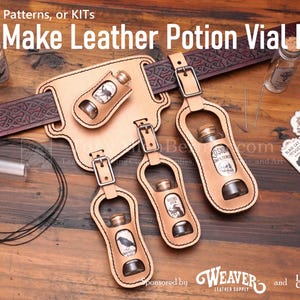 Leather Potion Vial Holder KIT. DIY Leather Craft KIT With Everything ...