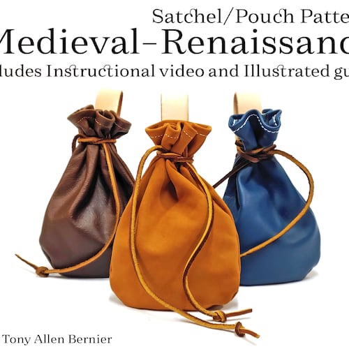 PDF Pattern. Leather Drawstring Coin Pouch - Etsy