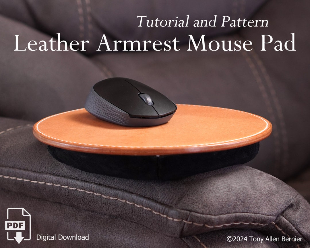 Leather Armrest Mouse Pad Leathercraft Pattern. Universal Couch, Chair ...