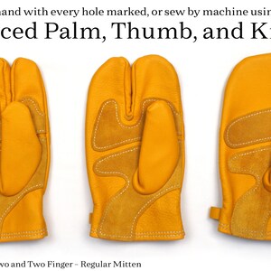 Leather Work Mitten and Hybrid Glove Patterns, DIY Leathercraft ...