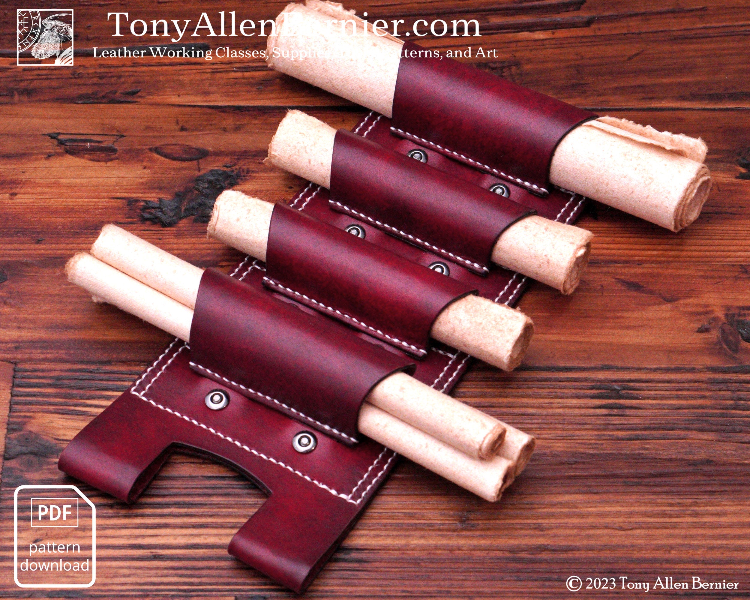 Leather Spell and Wand Holder Patterns. DIY Leather Craft Patterns for ...
