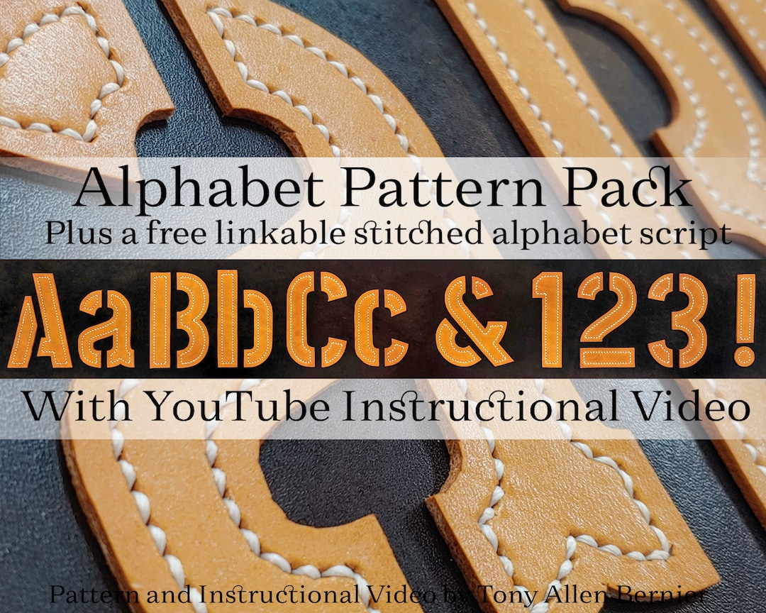 Leather Alphabet and Numbers Leathercrafting Patterns, With Video ...