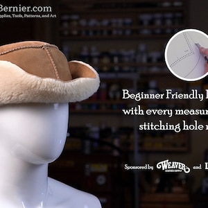 Sheepskin Bucket Hat Pattern, Kit Style Leather Patterns to Make Fur ...
