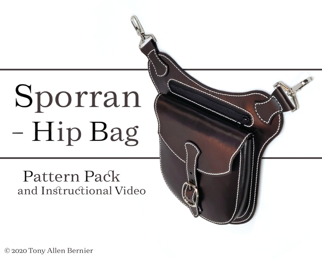 Leather Sporran Bag Pattern, Leather Working Pattern. - Etsy