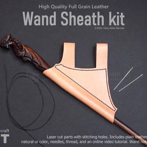 Leather Wand Sheath KIT. DIY Leathercrafting KIT With Premade Parts ...