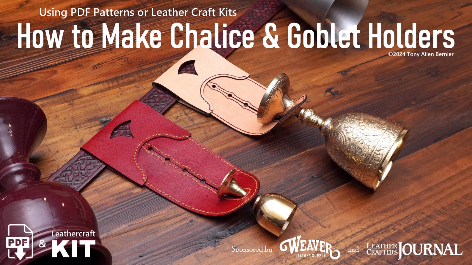 Leather Chalice & Goblet Holder KIT. DIY Leather Craft KIT With ...