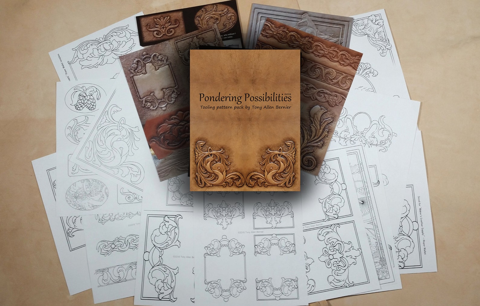 Leather Tooling Patterns, Digital Version of "pondering Possibilities ...