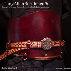 Leather Armor Patterns, Lower Cuirass / Kidney Belt Section Pattern ...