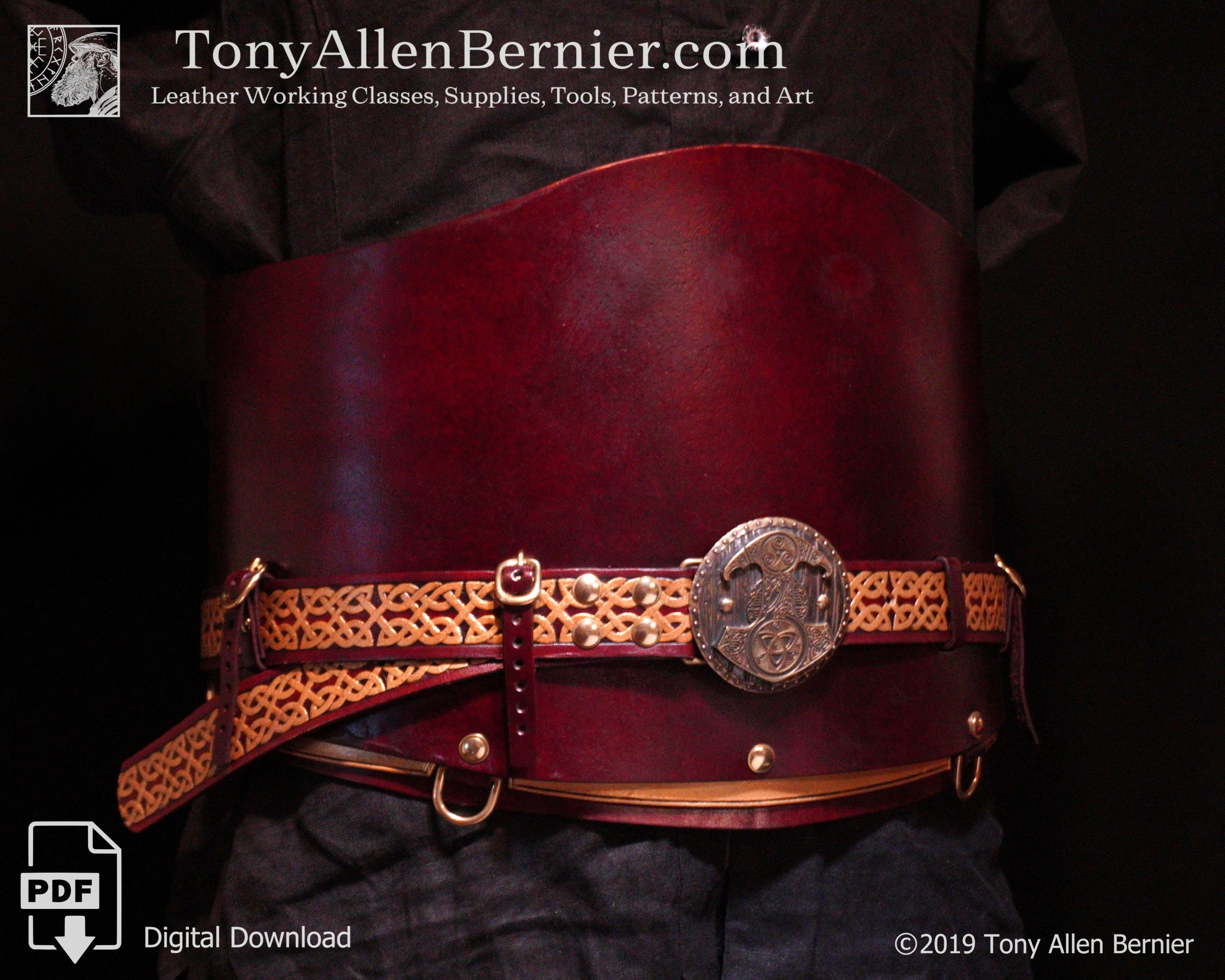 Leather Armor Patterns, Lower Cuirass / Kidney Belt Section Pattern ...