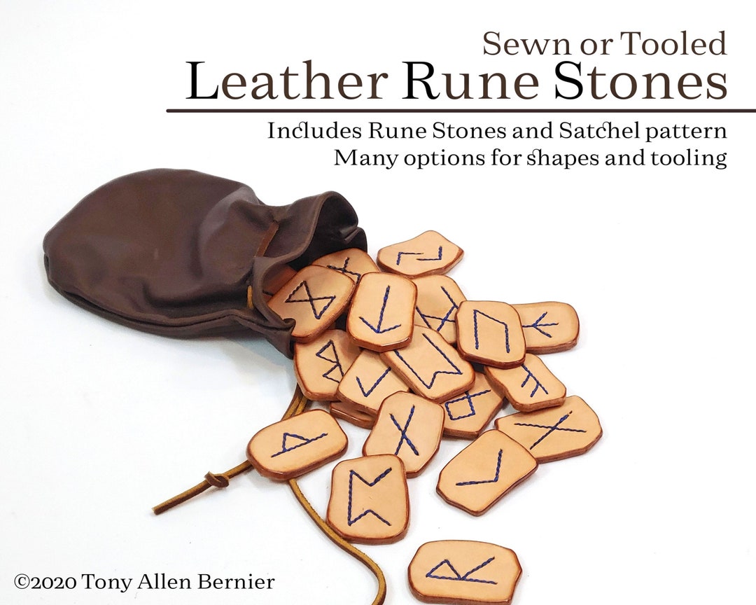 Leather Rune Stone Pattern Set. Includes My Renaissance Satchel Pattern ...