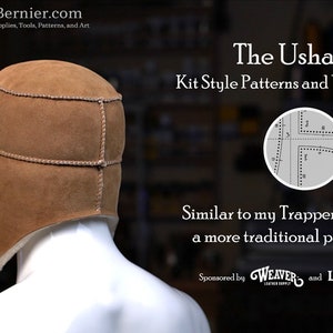 Sheepskin Ushanka Hat Pattern, Easy Leathercraft Kit Style Patterns for ...