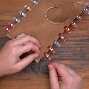 DIY Style Sheepskin Mitten Patterns Leathercraft Kit Patterns and ...