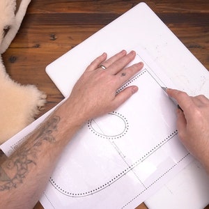 DIY Style Sheepskin Mitten Patterns Leathercraft Kit Patterns and ...