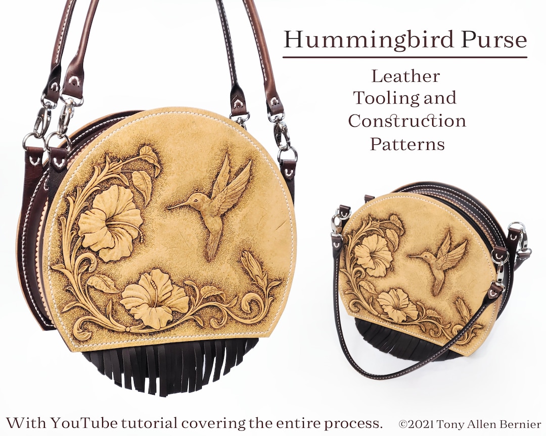 Tooled Leather Purse Pattern. Leathercraft Purse Construction and ...
