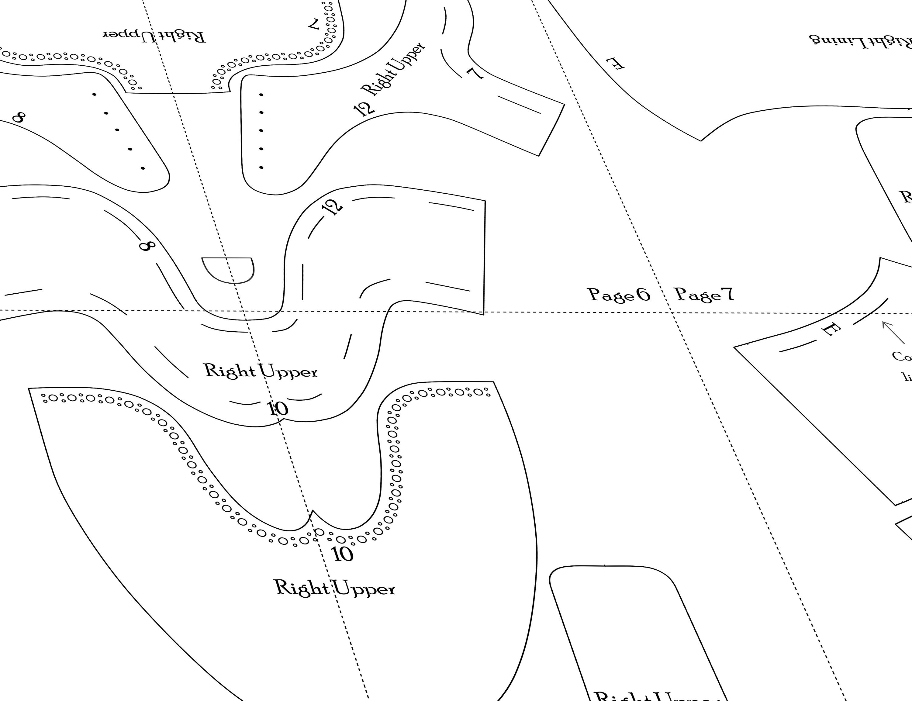 Shoe Pattern Shoemaking Upper and Lining Pattern - Etsy
