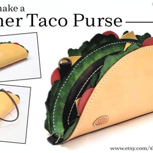 Leather Taco Purse Pattern, DIY Leathercraft Taco Purse Patterns and ...