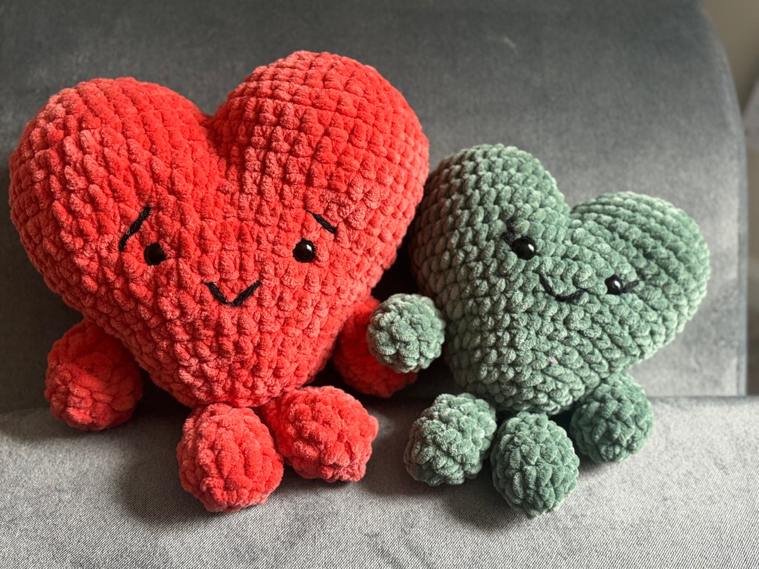 CUSTOM Crochet Heart Buddy Handmade Valentine's Day Gift - Etsy