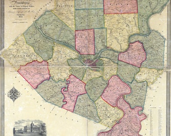 1898 Farm Line Map of Allegheny County Pa Pittsburgh | Etsy