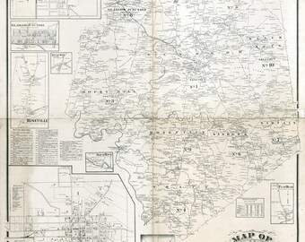 1876 Map of Madison County Kentucky Richmond | Etsy