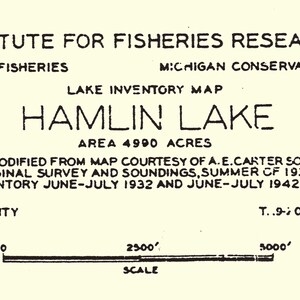 1942 Map of Hamlin Lake Mason County Michigan - Etsy