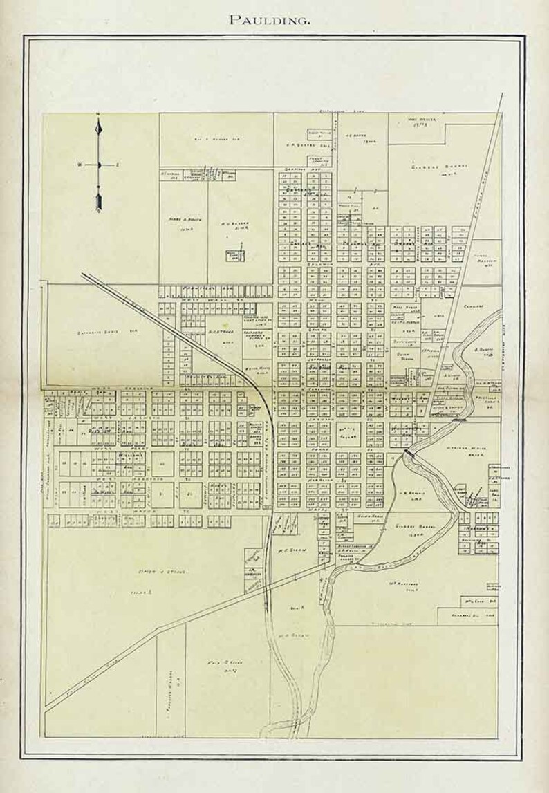 1905 Map of Paulding County Ohio - Etsy