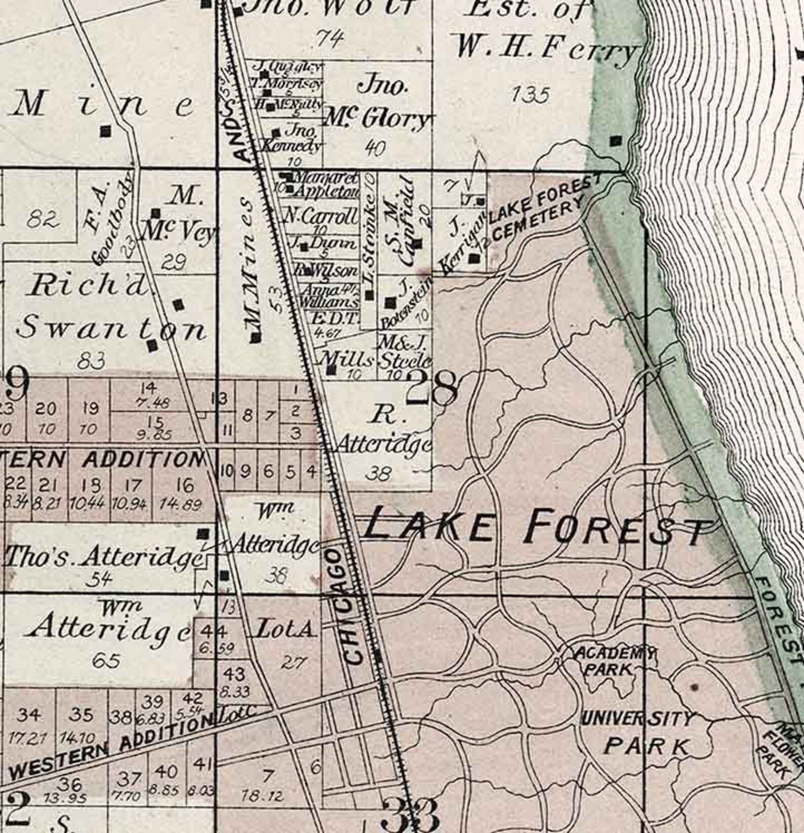 1885 Map of Shields Township Lake County Illinois | Etsy