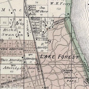 1885 Map of Shields Township Lake County Illinois - Etsy