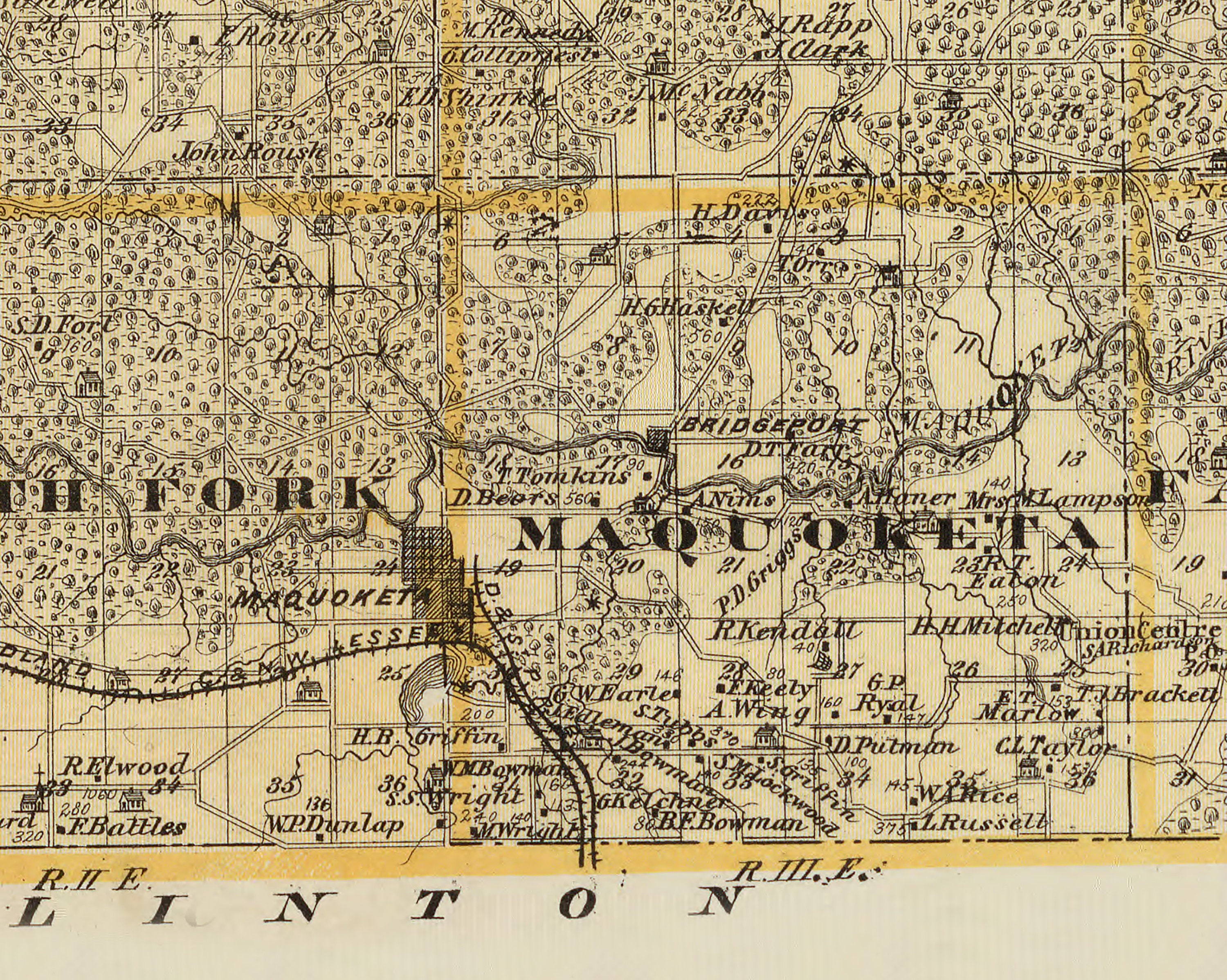1875 Map of Jackson County Iowa - Etsy