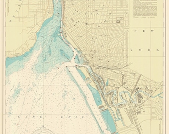 Buffalo Harbor Map | Etsy