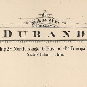 1886 Map of Durand Township Winnebago County Illinois - Etsy