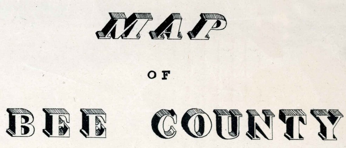 1879 Farm Line Map of Bee County Texas - Etsy