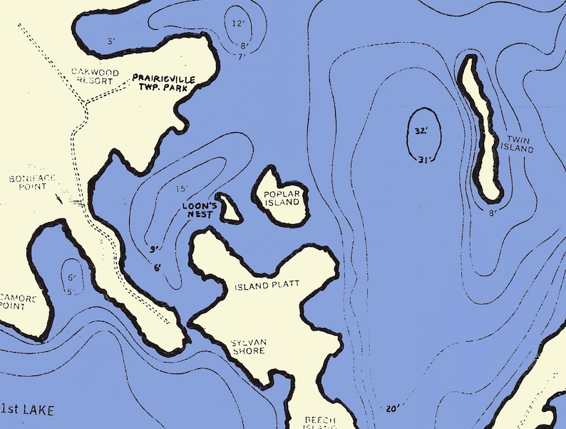 1967 Map of Pine Lake Barry County Michigan - Etsy Australia