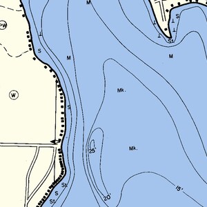 1965 Map of Clark Lake Door County Wisconsin - Etsy