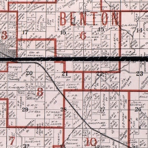 1900 Farm Line Map of Franklin County Illinois - Etsy