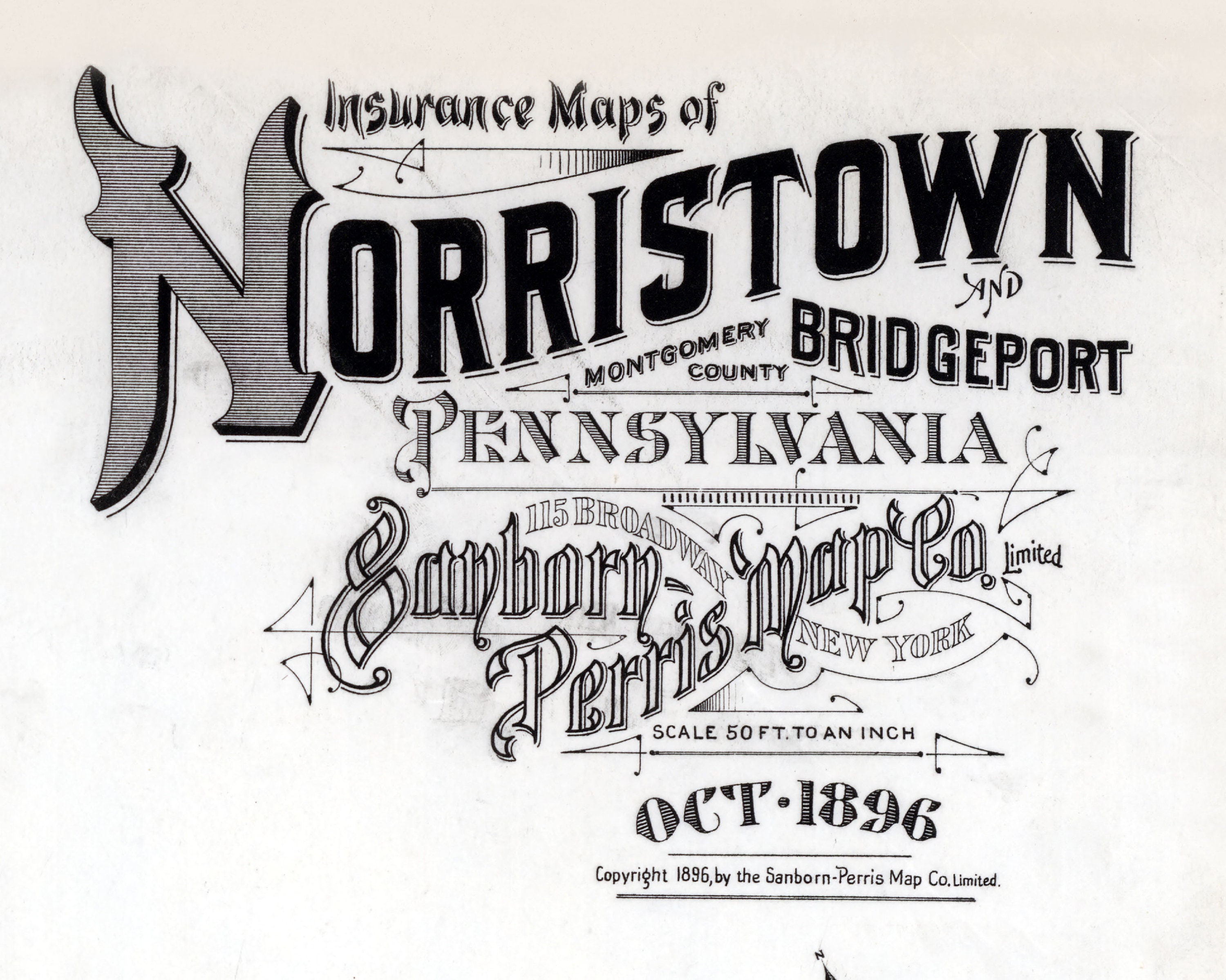 1896 Town Map of Norristown Montgomery County Pennsylvania - Etsy Canada