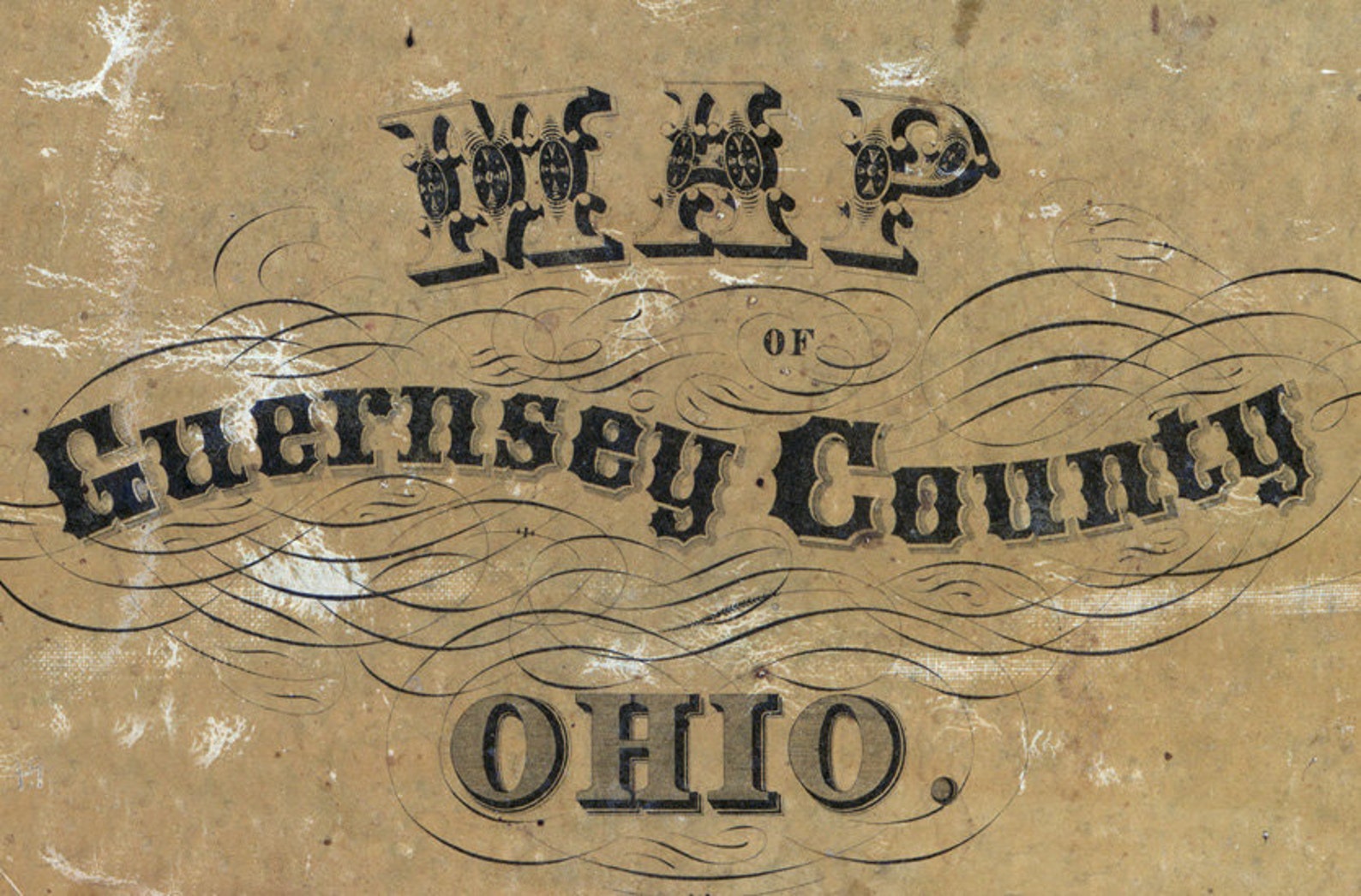 1855 Farm Line Map of Guernsey County Ohio Cambridge - Etsy